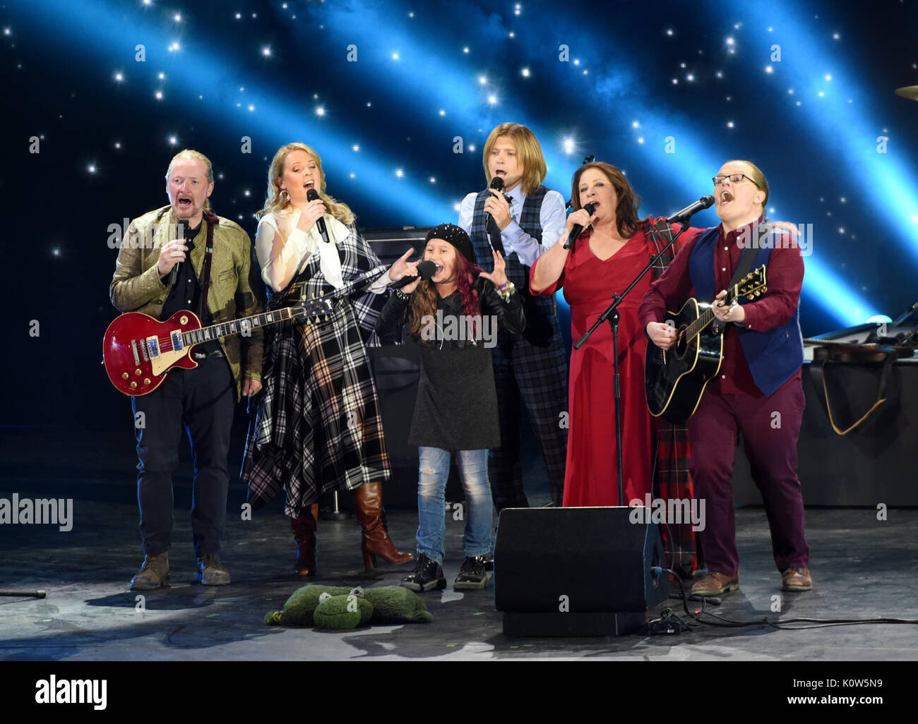The music group "The Kelly Family" performing onstage during the ZDF ...