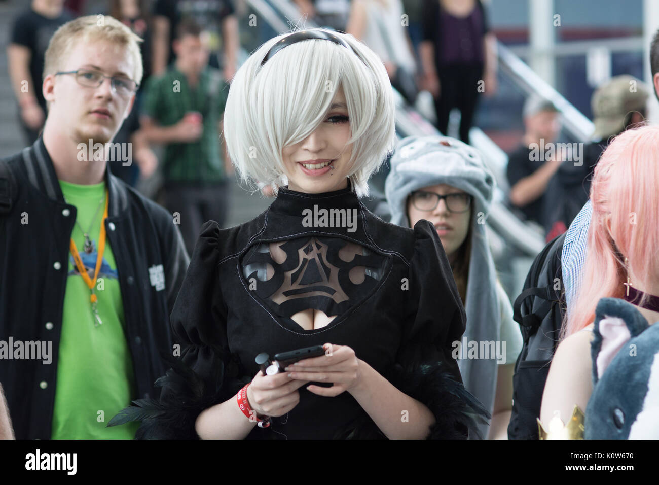 Cologne, Germany - August 24, 2017 - Young people at worlds biggest ...