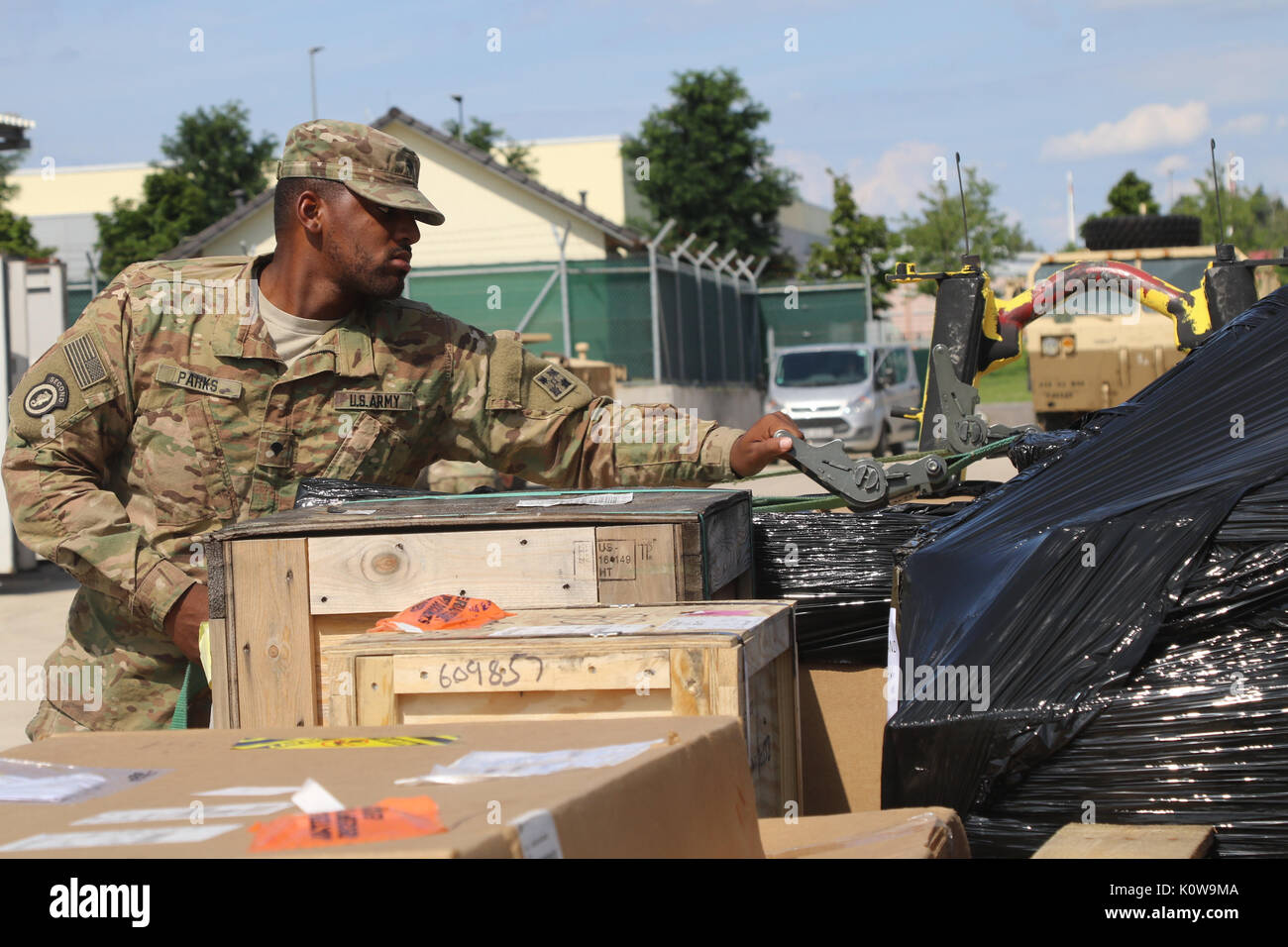 Spc. Charles Park, a motor transport operator for 64th Brigade Support ...