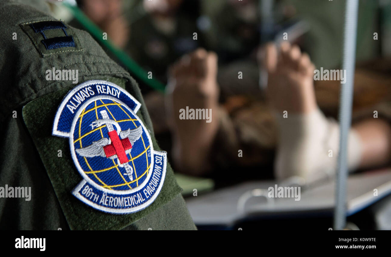 U.S. Air Force Capt. Tracy Davis, 86th Aeromedical Evacuation Squadron ...