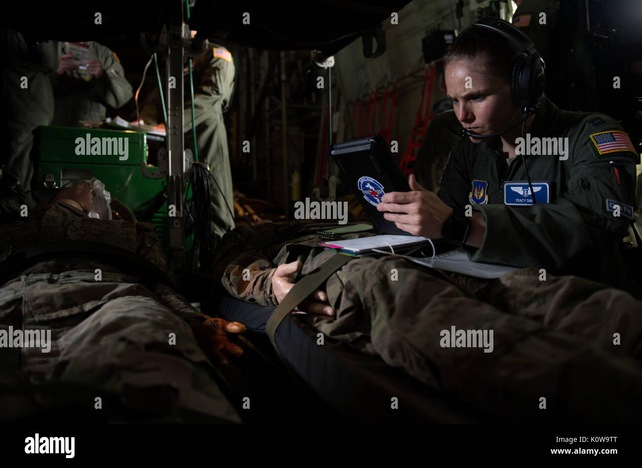 U.S. Air Force Capt. Tracy Davis, 86th Aeromedical Evacuation Squadron ...