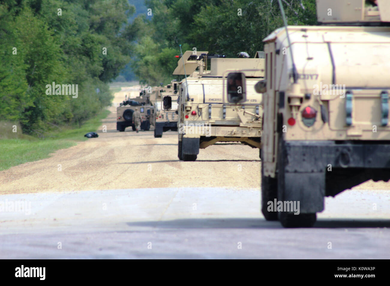 Field training exercise simulating a combat scenario hi-res stock ...