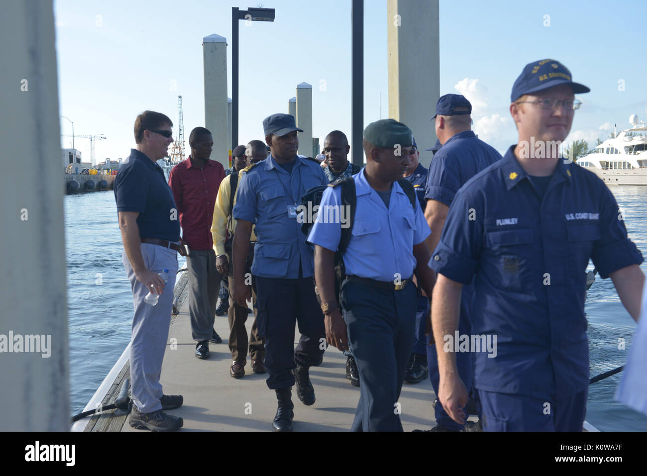 Members of Coast Guard Station Miami Beach, Florida give tours of the ...