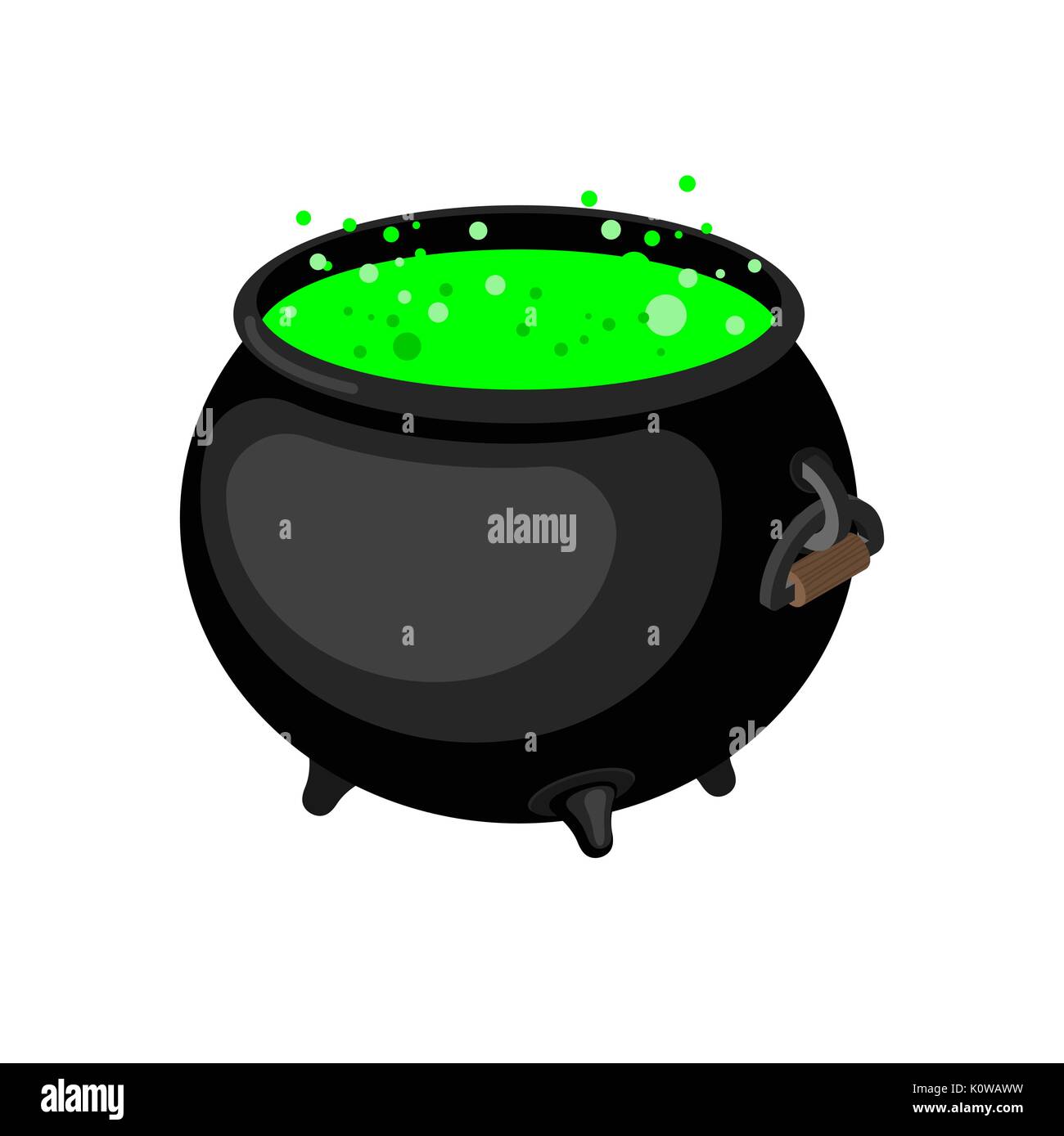 Pot of magical potion isolated. Witch accessory. Halloween illustration ...