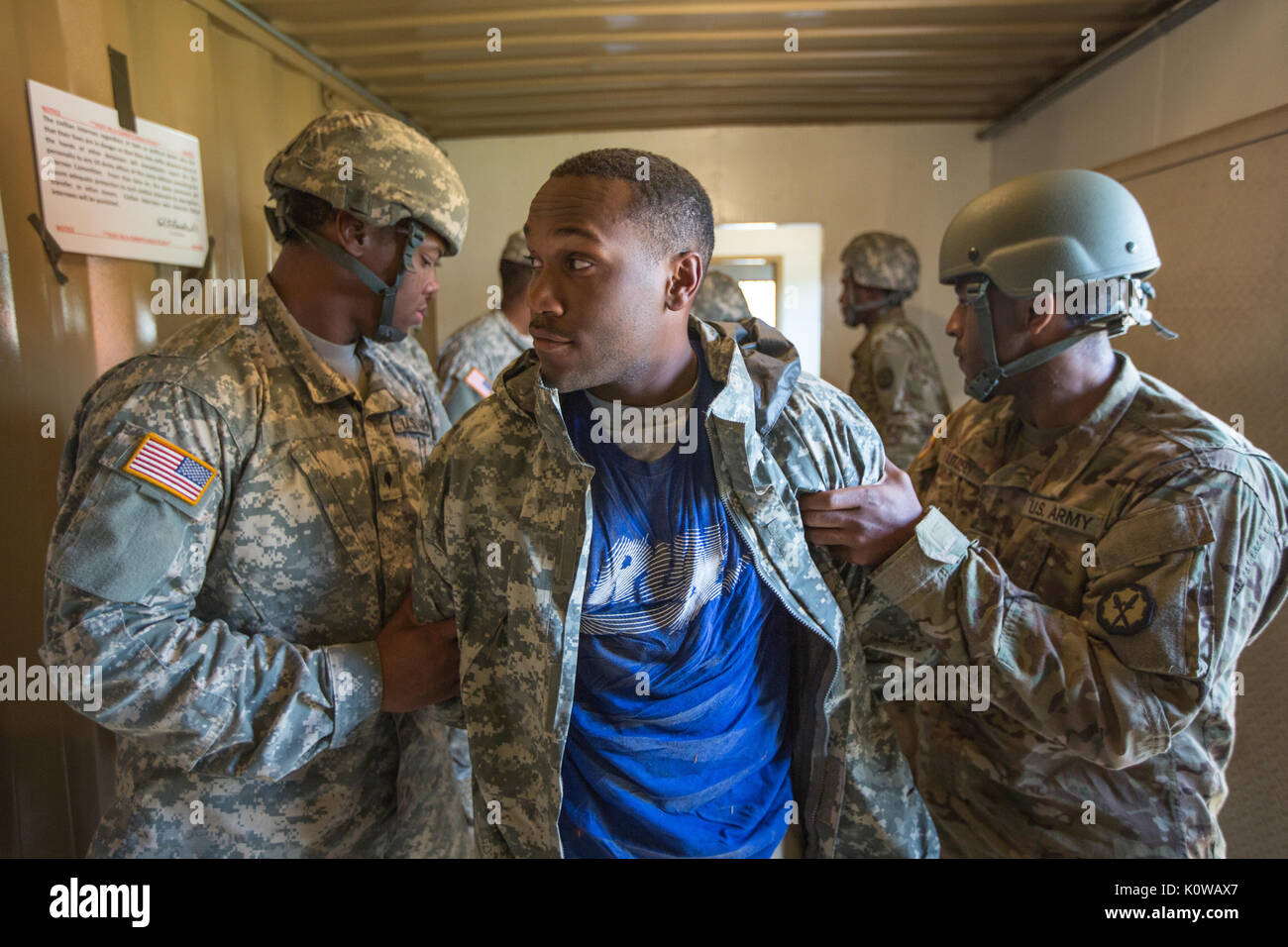 U.S. Army Reserve Soldiers Pvt. Rickey Stokes, 800th Military Police ...