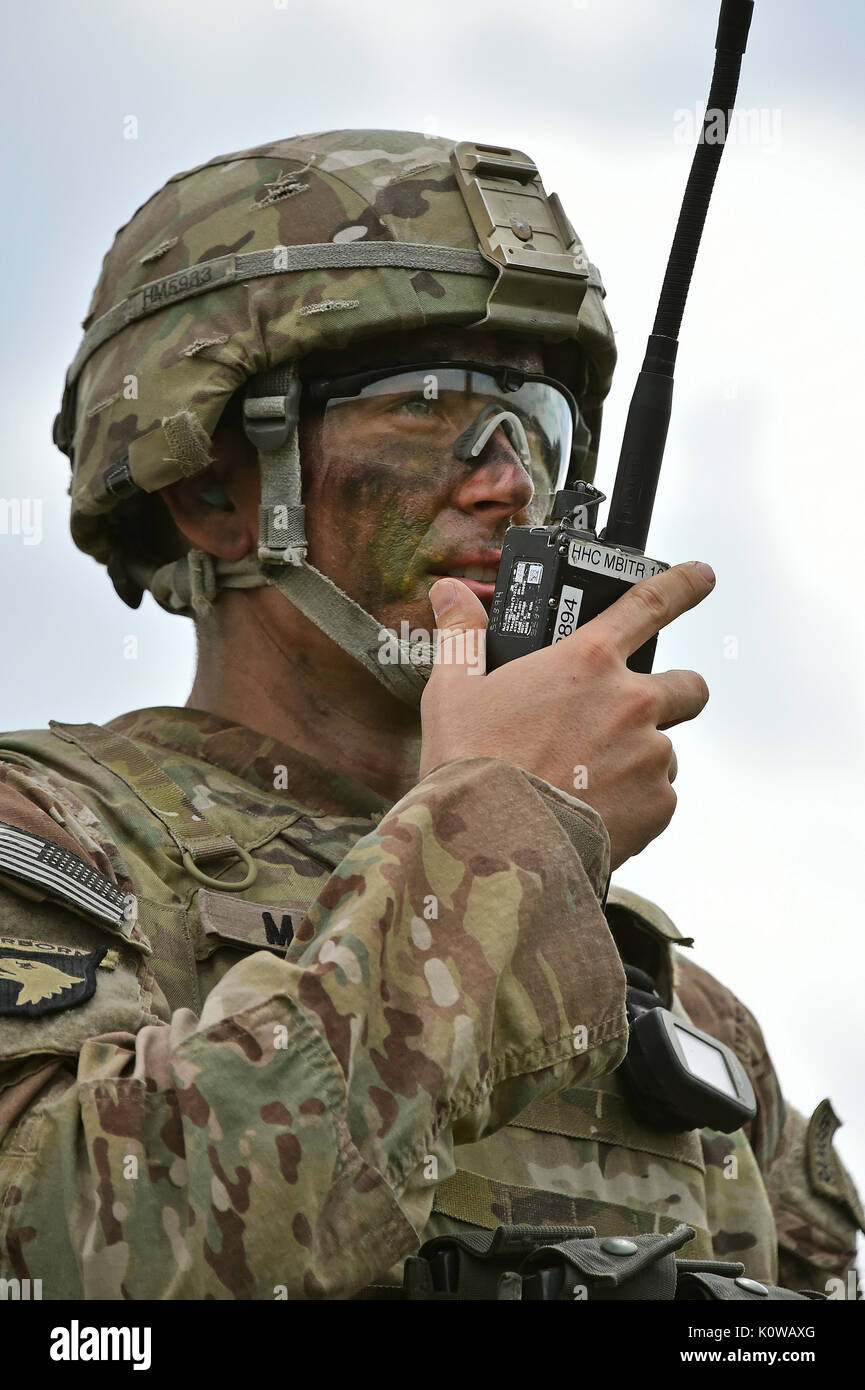 U.S. Army Capt. Henry Mackey, a staff officer and observer-controller ...