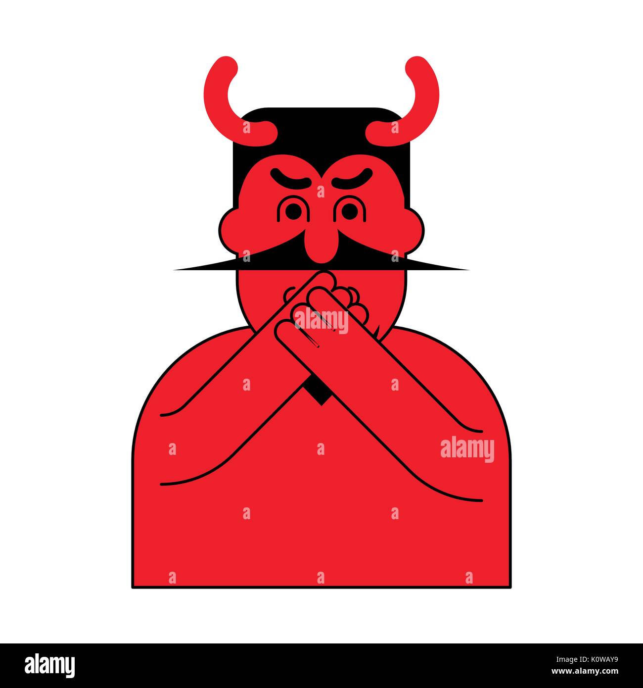 OMG red devil. Oh my god Satan. frightened demon Stock Vector Image ...