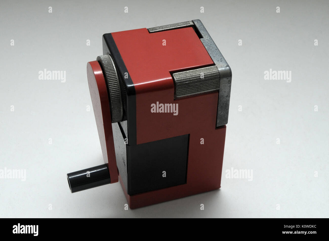 Classic red Faber pencil sharpener Stock Photo - Alamy