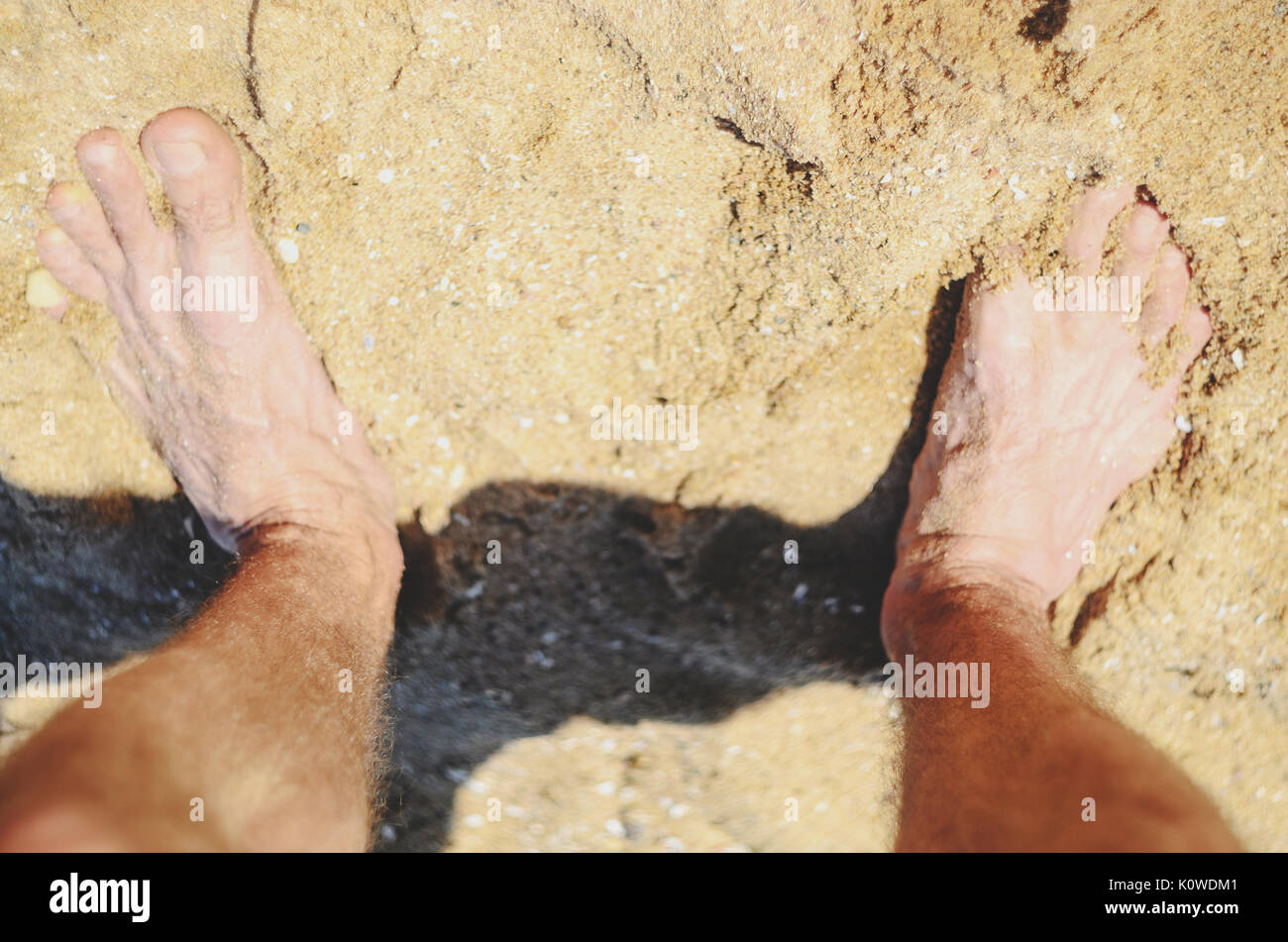 First person perspective on beach hi-res stock photography and images ...