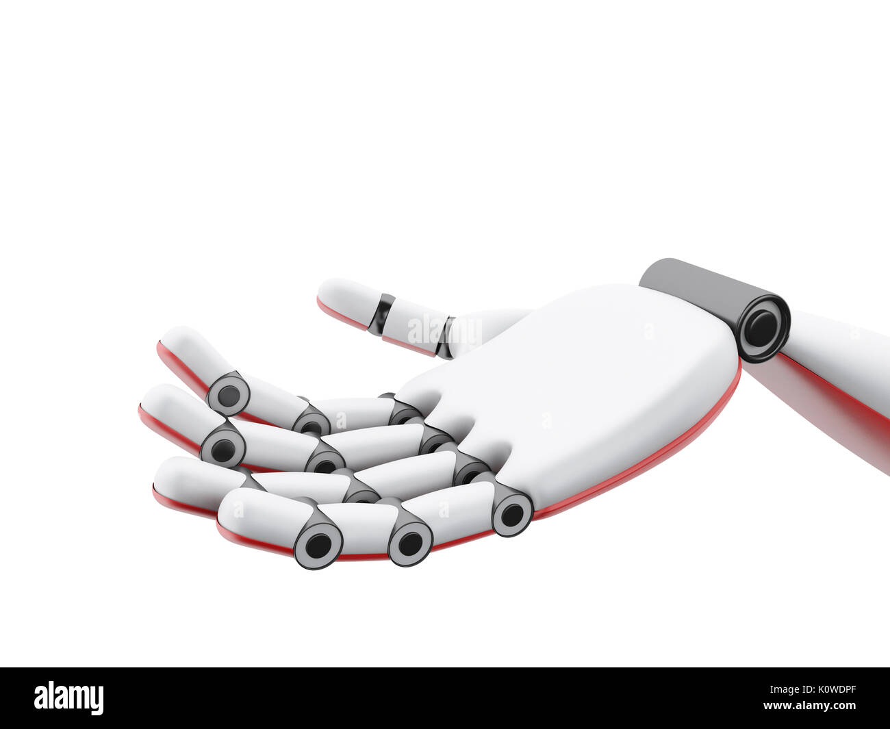 3d illustration. Robotic hand showing something. Future concept ...