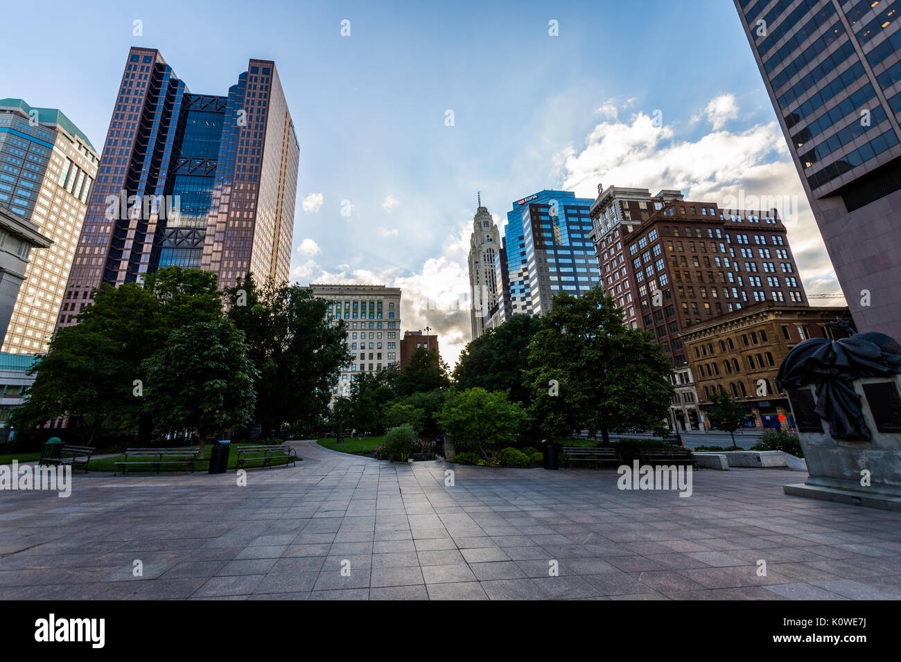 Area around the Ohio Statehouse in Capitol Square Columbus, Ohio Stock ...