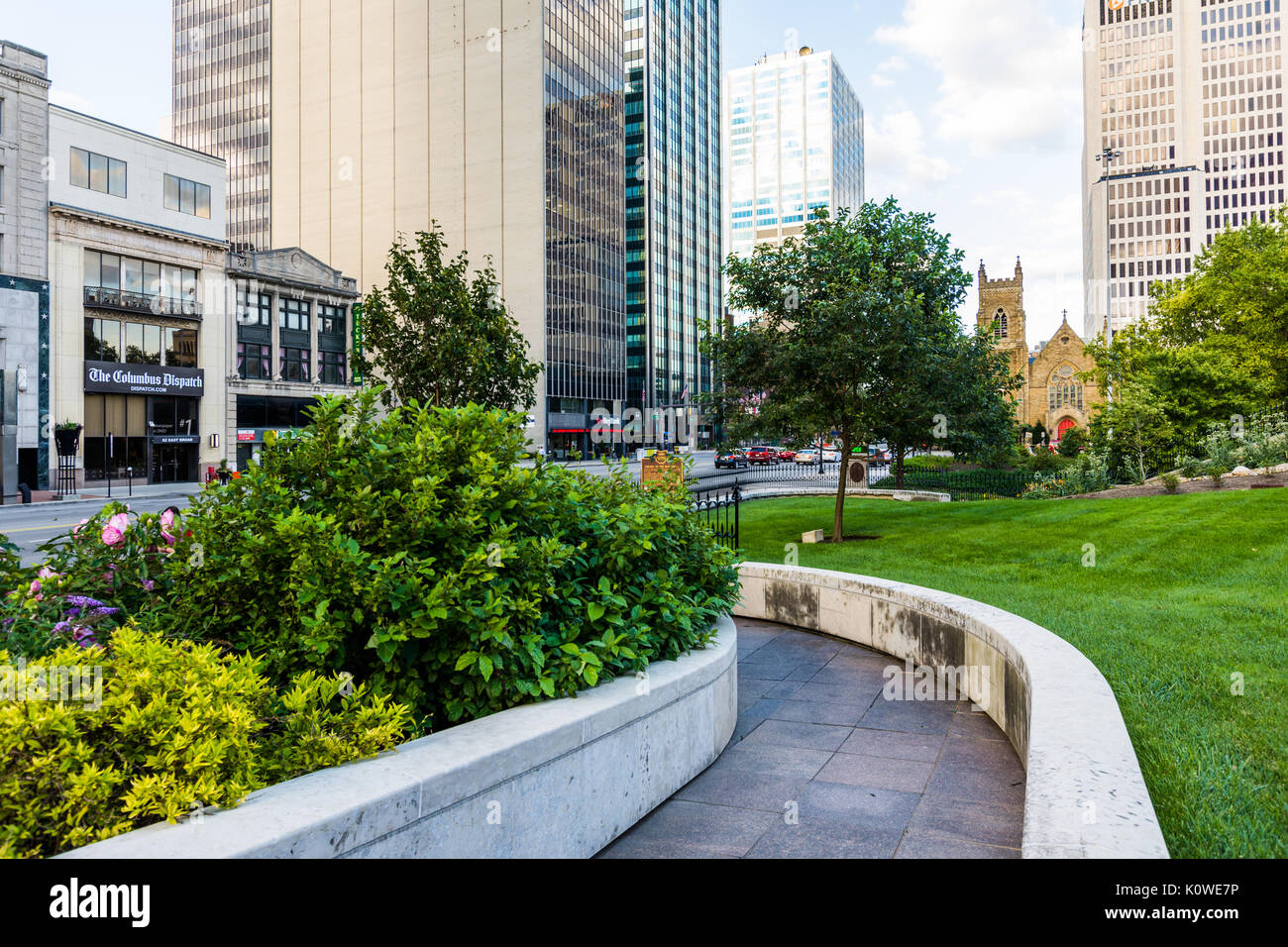 Area around the Ohio Statehouse in Capitol Square Columbus, Ohio Stock ...