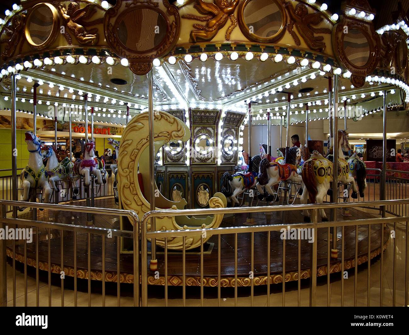 MANDALUYONG CITY, PHILIPPINES - AUGUST 19, 2017: Carousel or Merry Go ...
