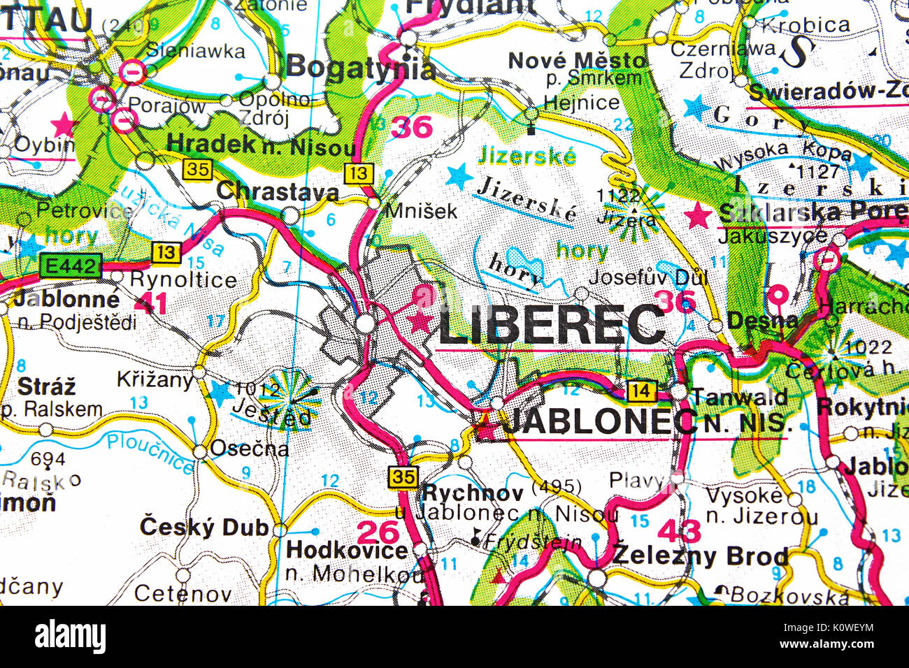 Map of liberec hi-res stock photography and images - Alamy