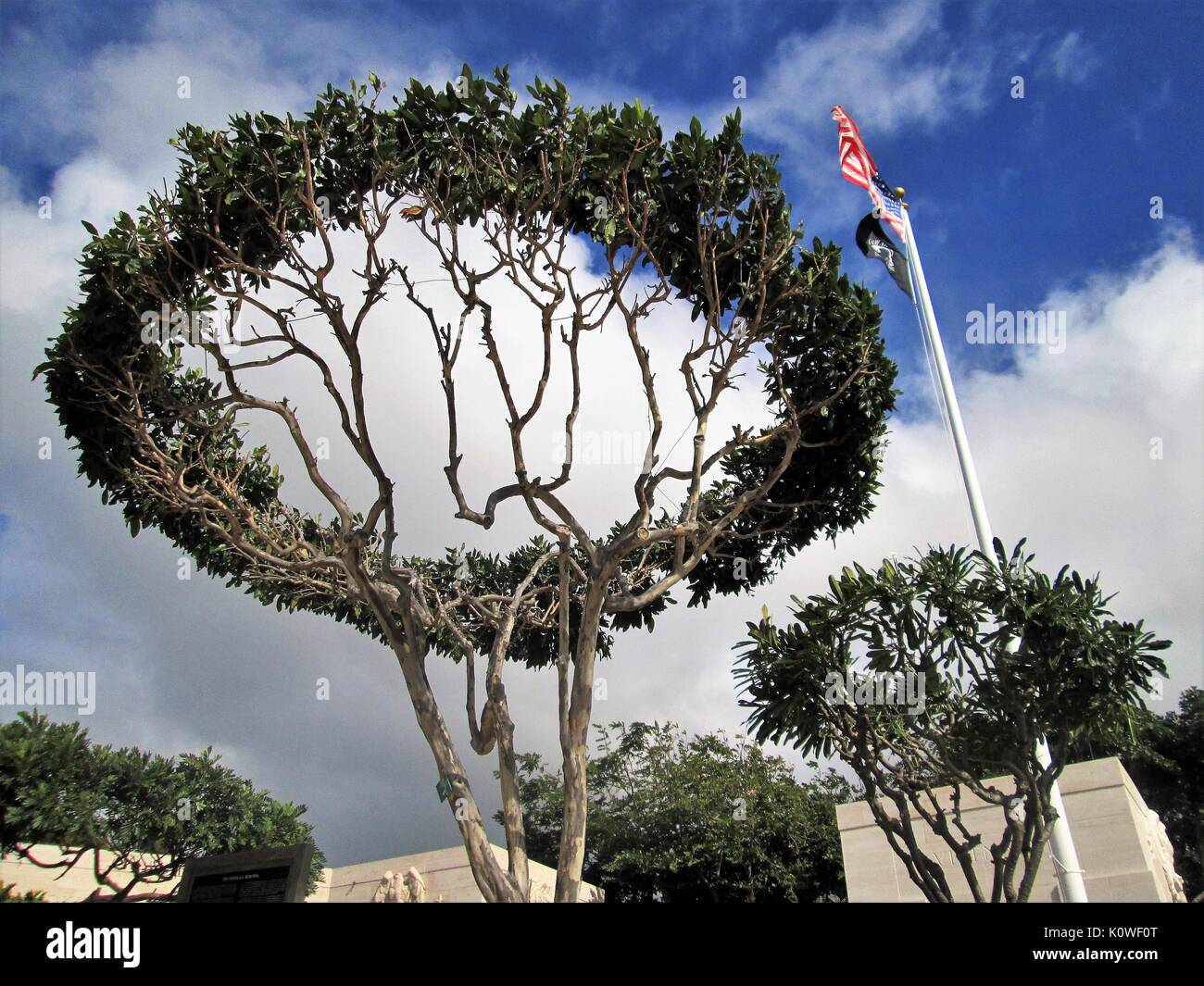 Hawaii oahu national memorial cemetery pacific hi-res stock photography ...