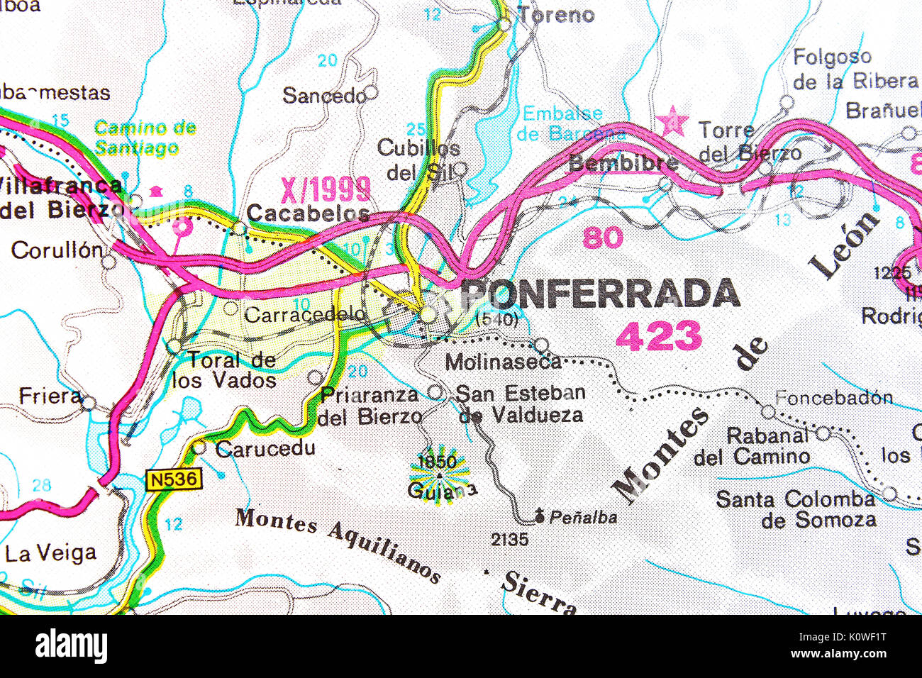 Map of ponferrada hi-res stock photography and images - Alamy