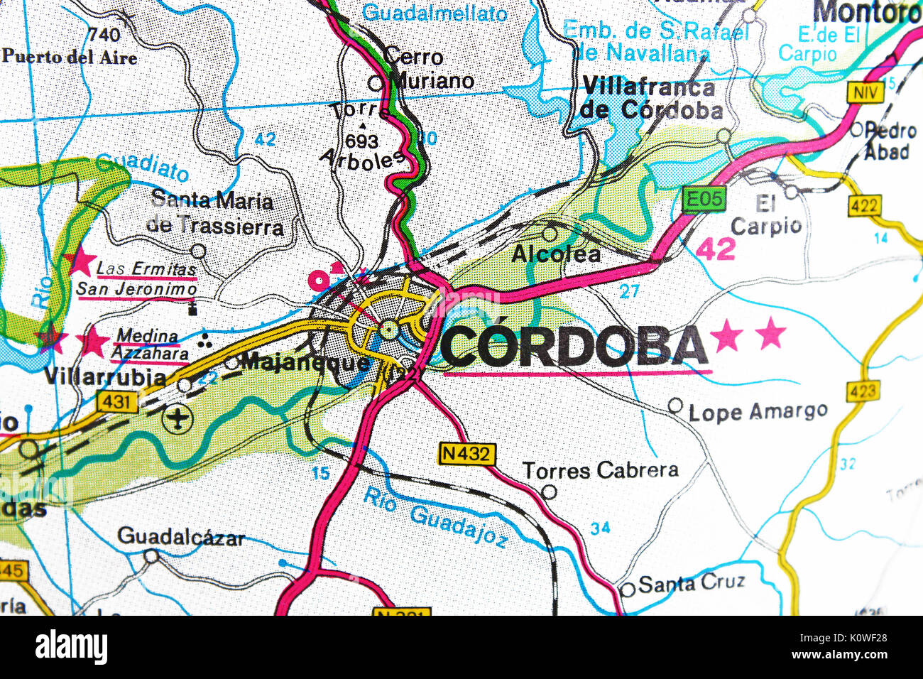 Cordoba map geography hi-res stock photography and images - Alamy
