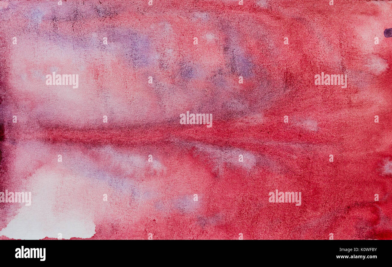 Red violet abstract watercolor art hand-painted. Watercolor background ...