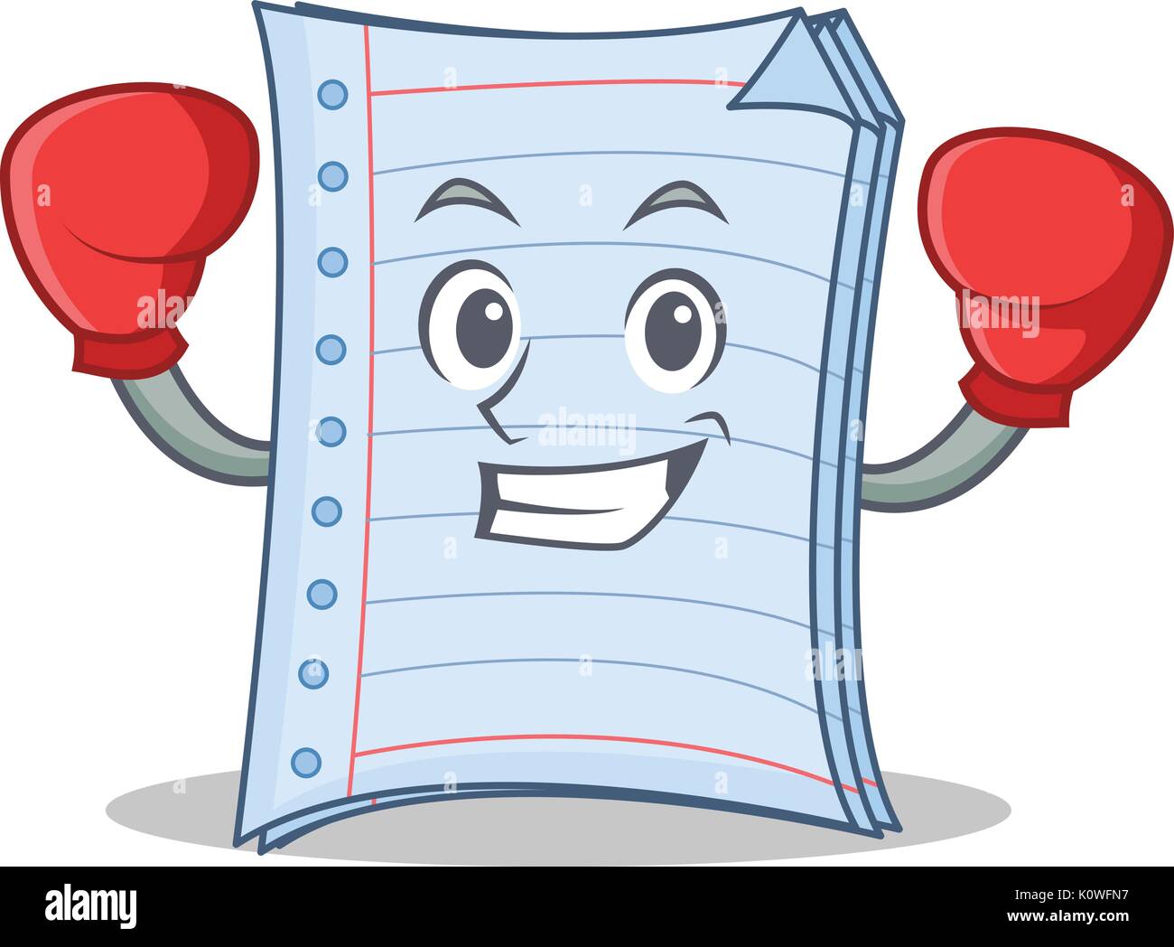 Boxing notebook character cartoon style Stock Vector Image & Art - Alamy