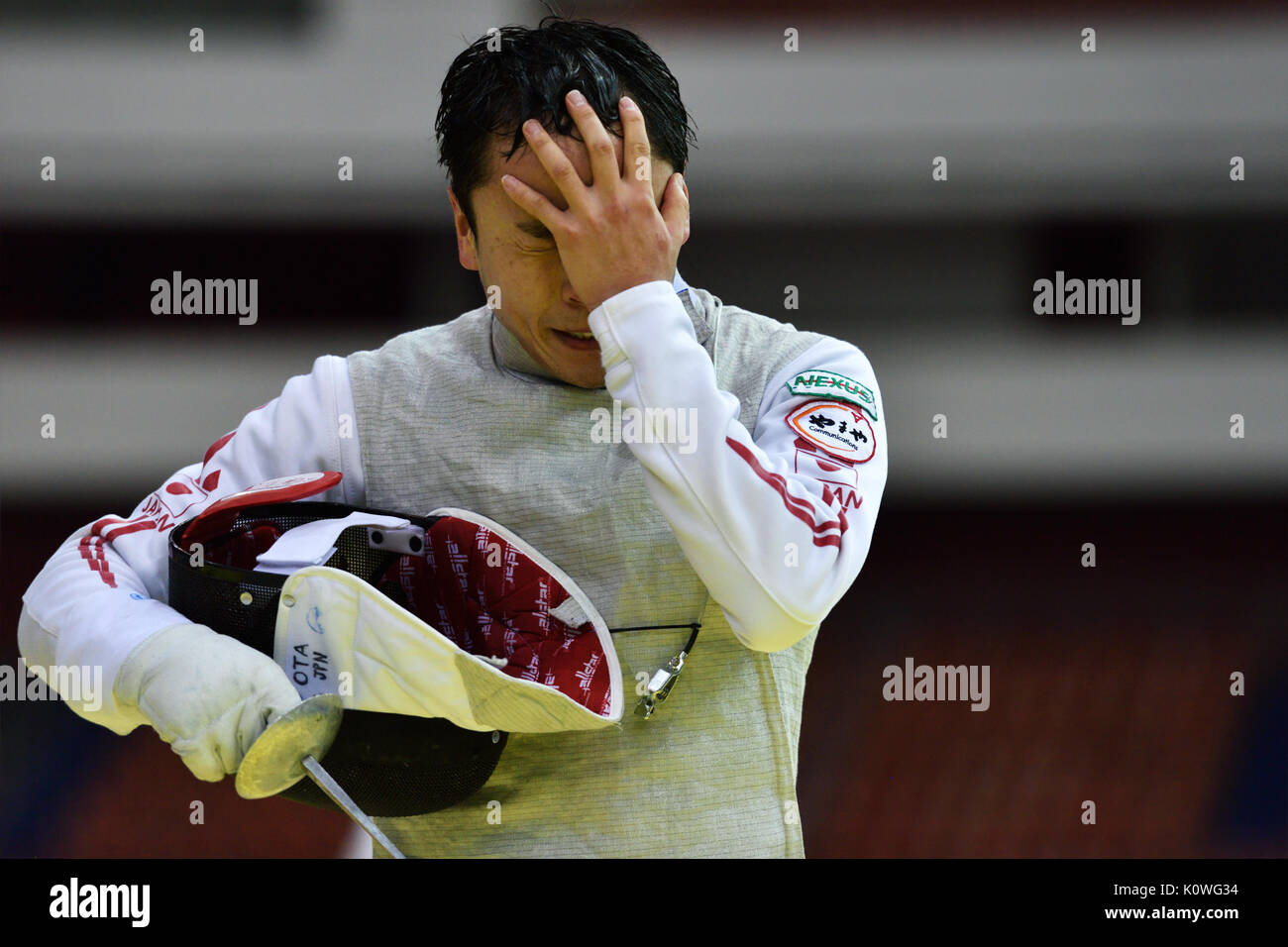 St. Petersburg, Russia - May 2, 2015: Yuki Ota of Japan after the 1/8 ...