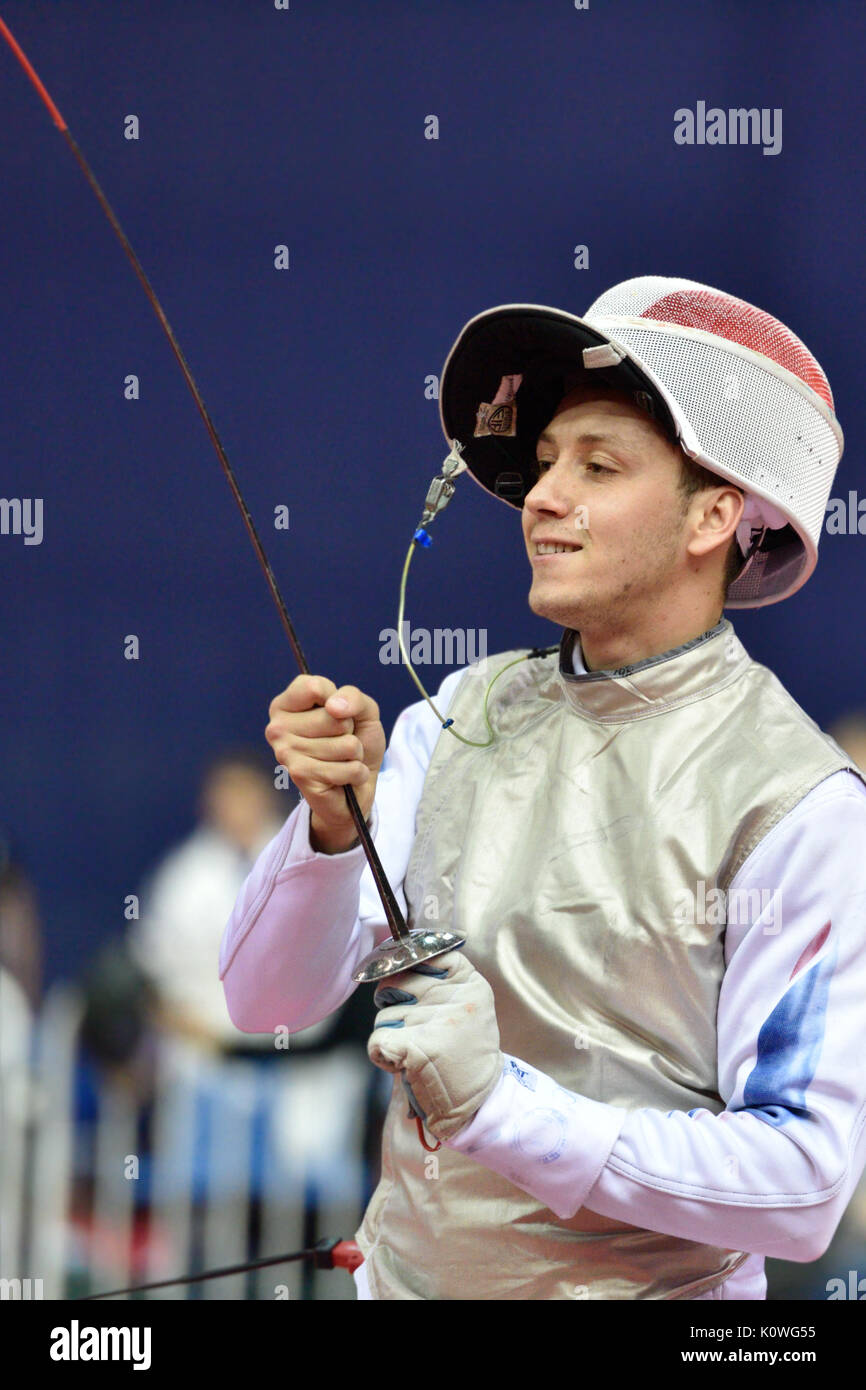 St. Petersburg, Russia - May 1, 2015: Vincent Simon of France during ...