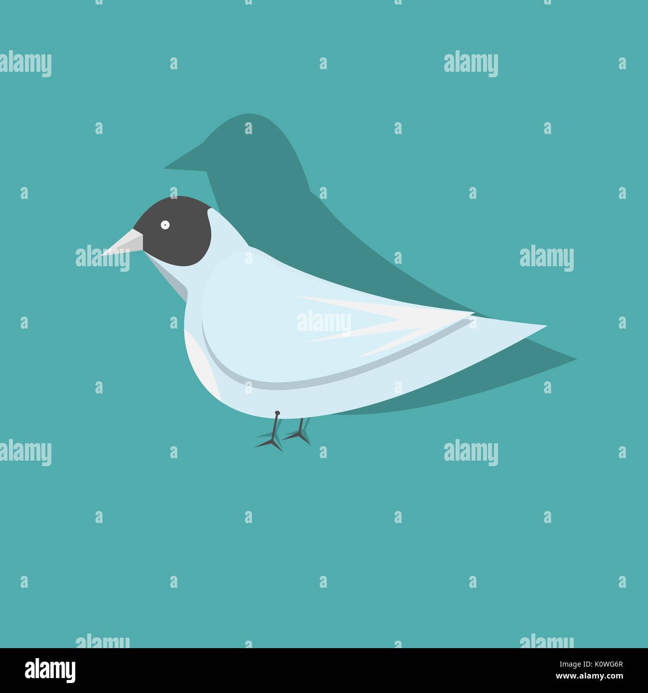 Vector bird isolated on a blue background Stock Vector Image & Art - Alamy