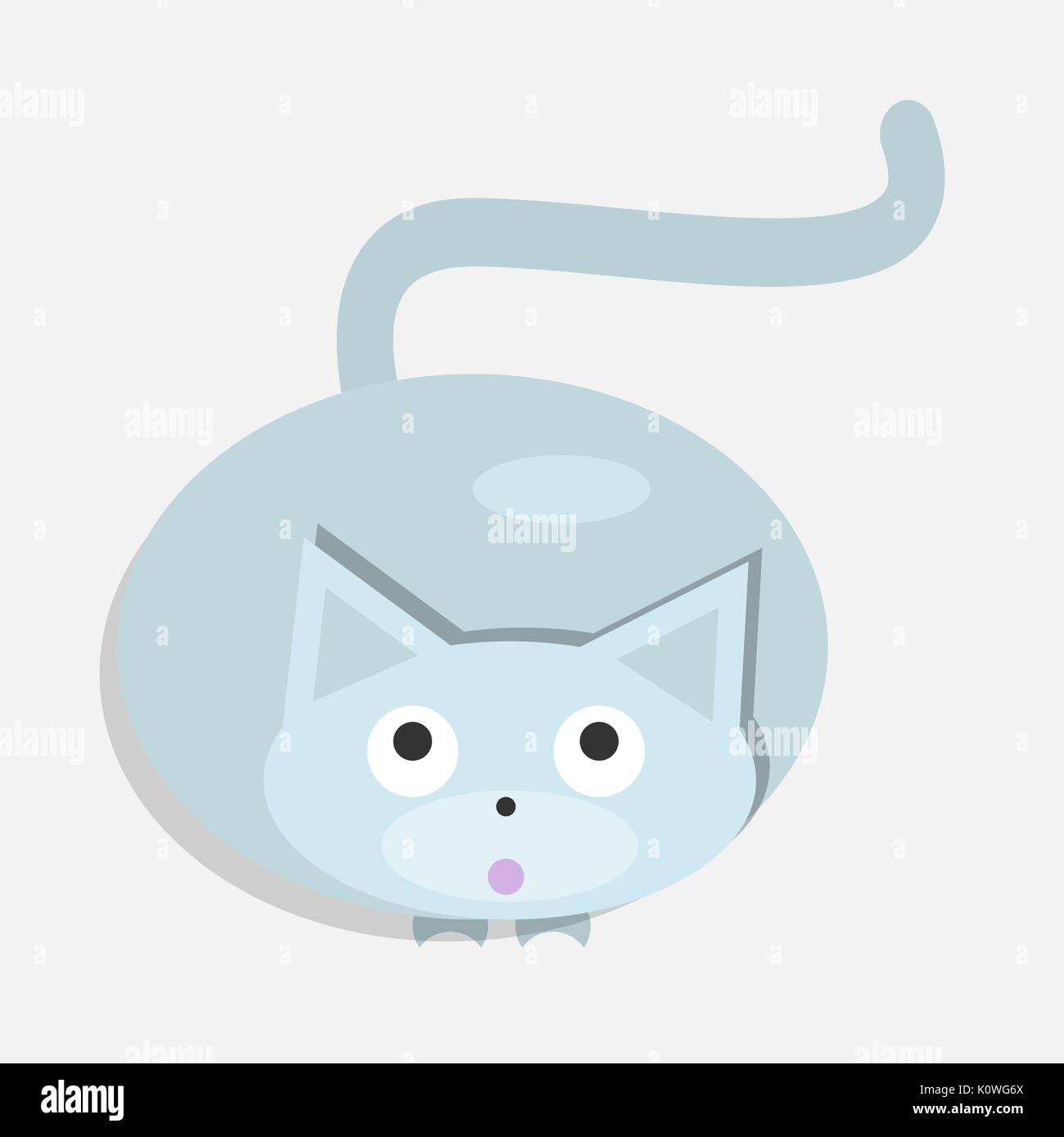 Cat.Top view.Flat vector illustration Stock Vector Image & Art - Alamy