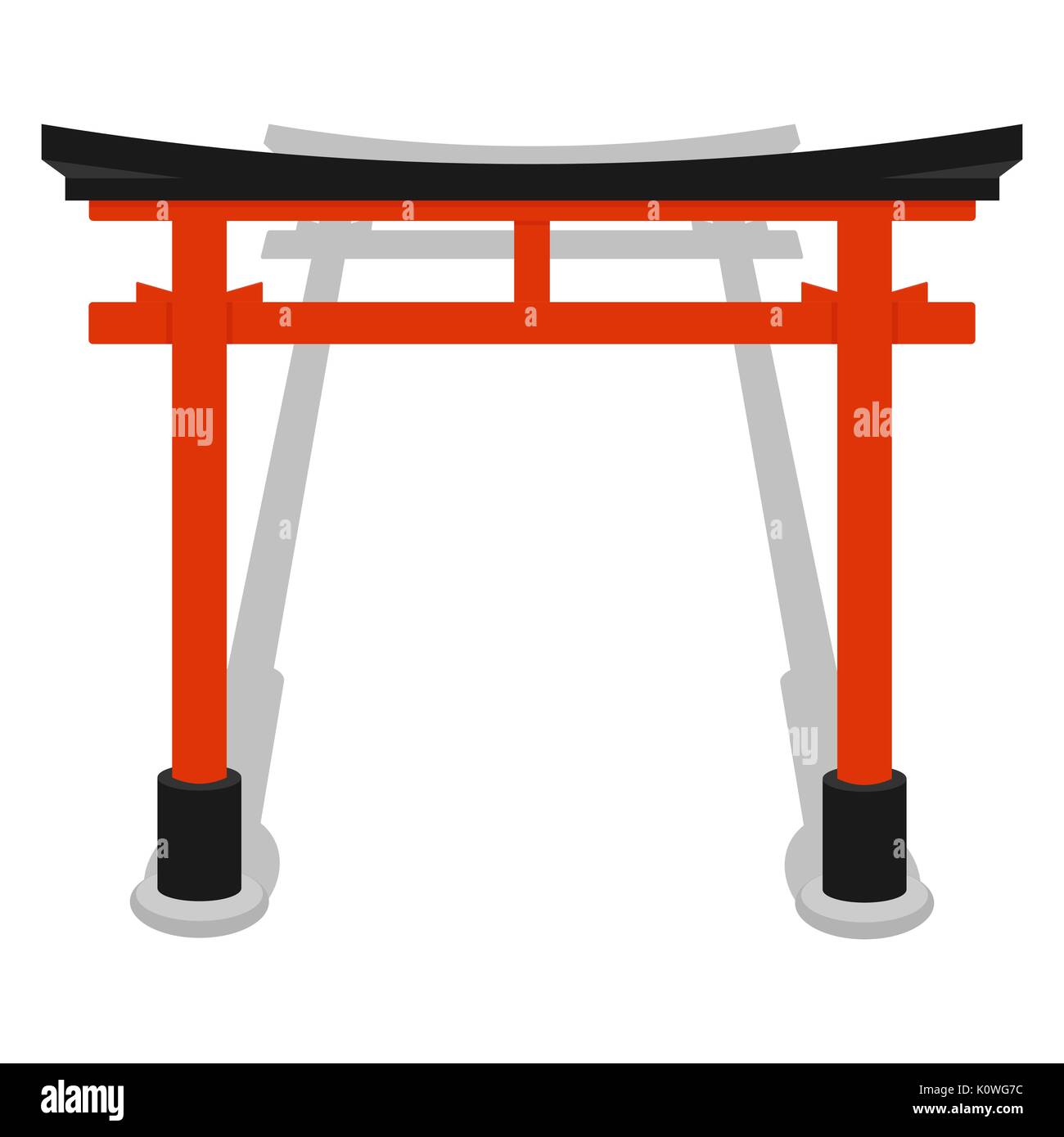 Torii - symbol of Shintoism.Flat isolated vector illustration Stock ...