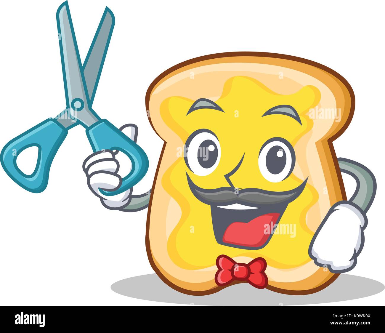 Barber slice bread cartoon character Stock Vector Image & Art - Alamy