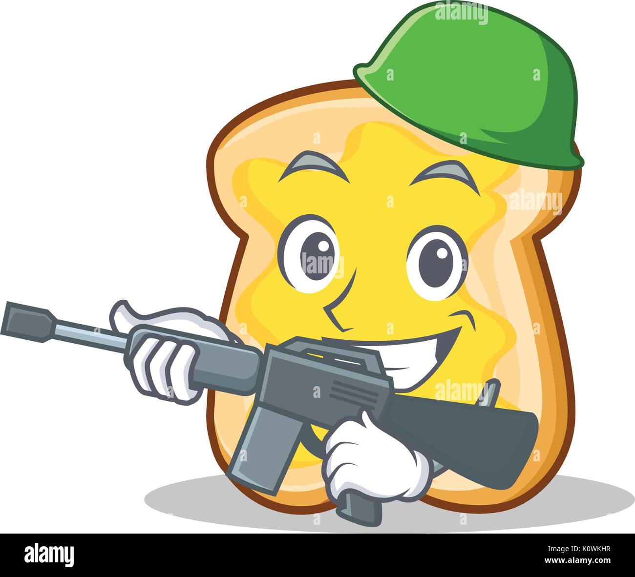 Army slice bread cartoon character Stock Vector Image & Art - Alamy