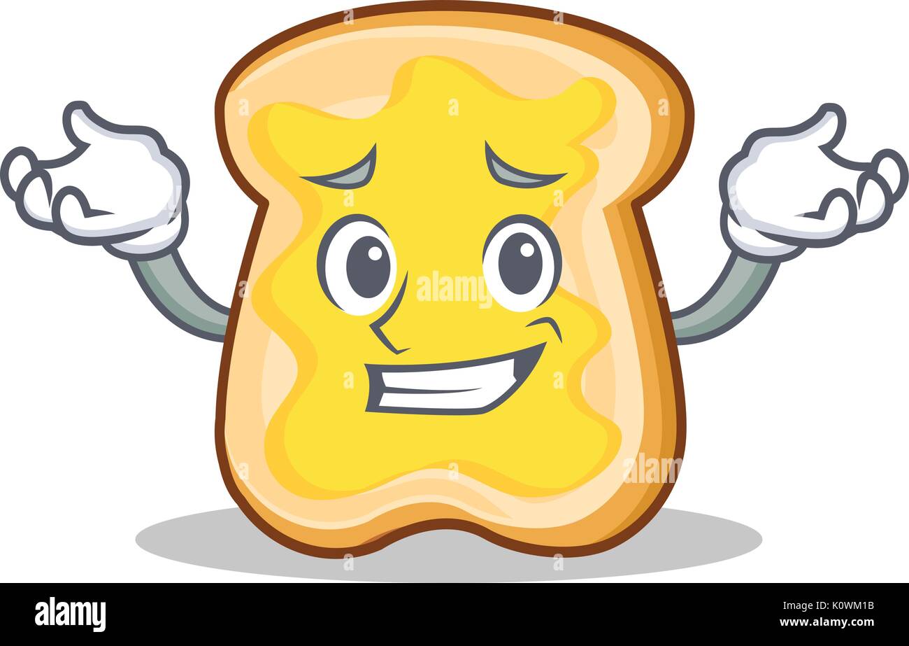 Grinning slice bread cartoon character Stock Vector Image & Art - Alamy
