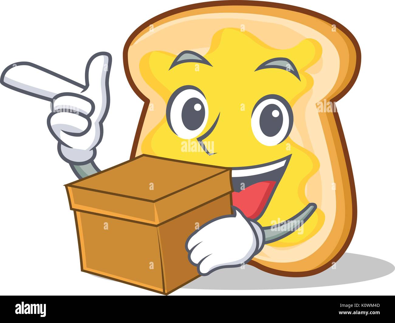 With box slice bread cartoon character Stock Vector Image & Art - Alamy