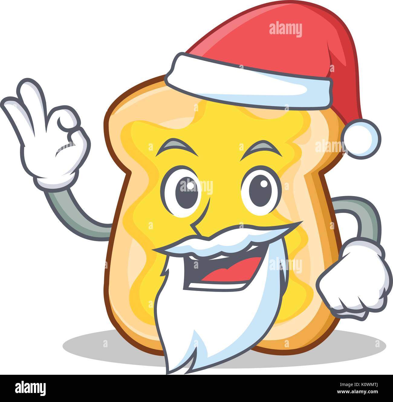 Santa slice bread cartoon character Stock Vector Image & Art - Alamy