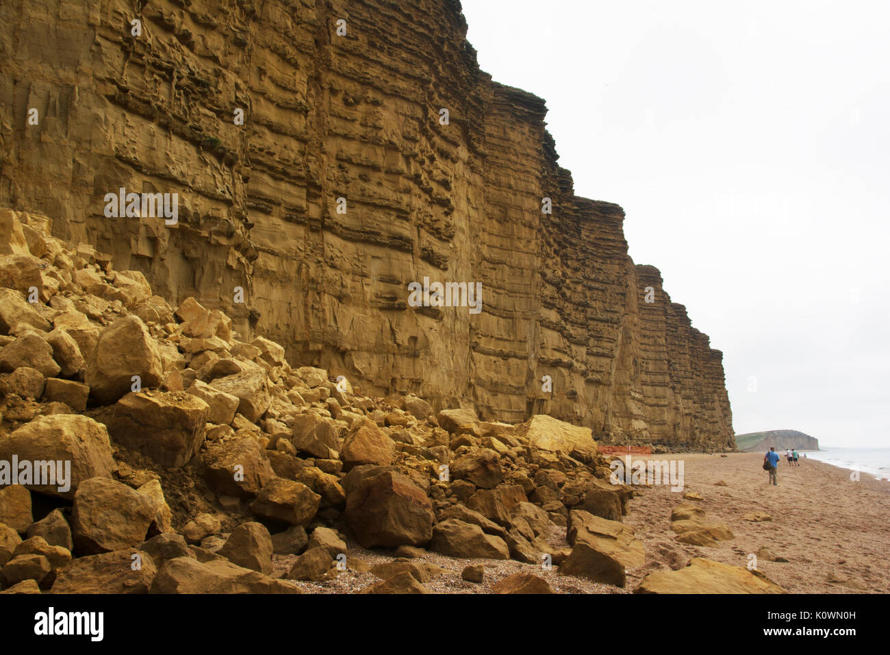 DORSET; WEST BAY; EAST CLIFF ROCK FALL Stock Photo - Alamy