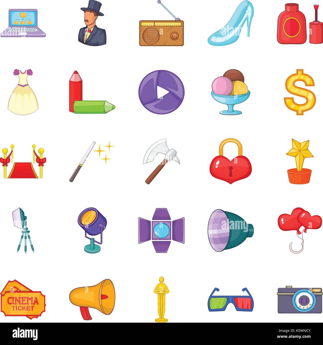 Free time icons set, cartoon style Stock Vector Image & Art - Alamy