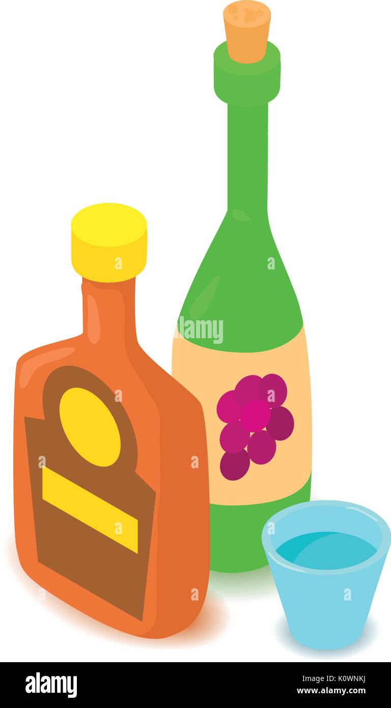 Alcohol icon, cartoon isometric 3d style Stock Vector Image & Art - Alamy