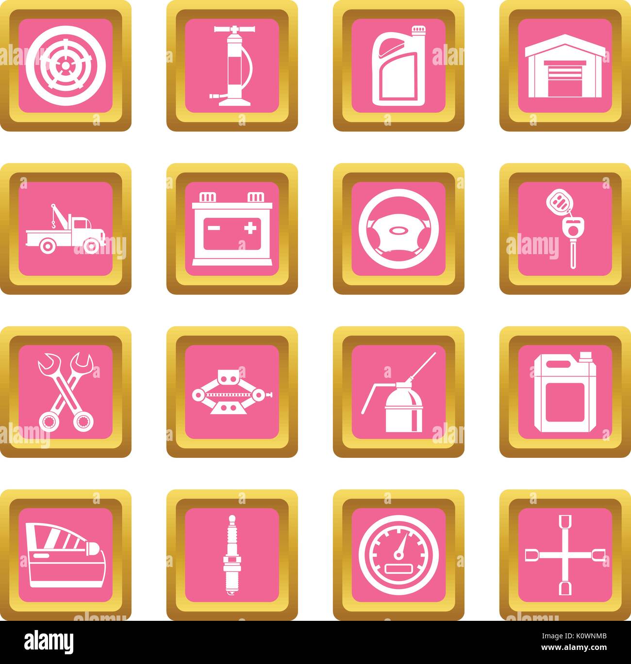 Car maintenance and repair icons pink Stock Vector Image & Art - Alamy