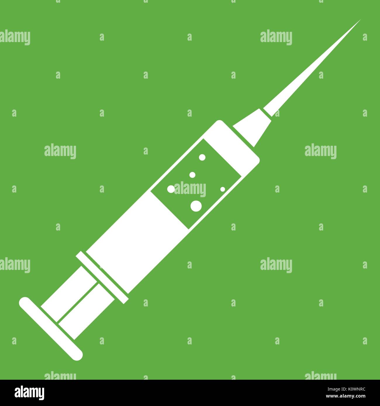 Injection syringe icon green Stock Vector Image & Art - Alamy