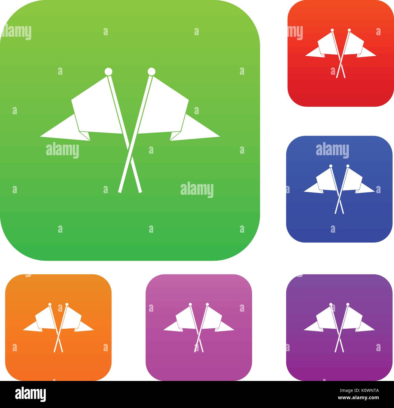 Two flags set collection Stock Vector Image & Art - Alamy