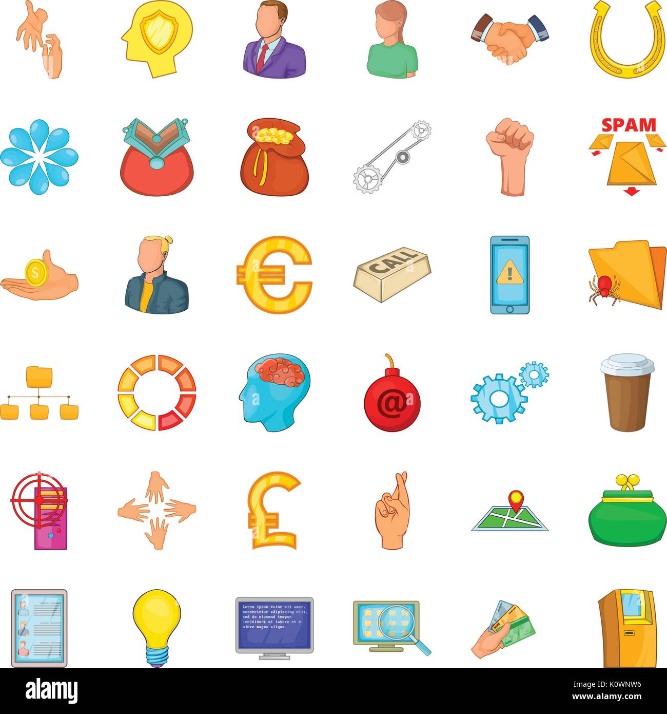 Call button icons set, cartoon style Stock Vector Image & Art - Alamy