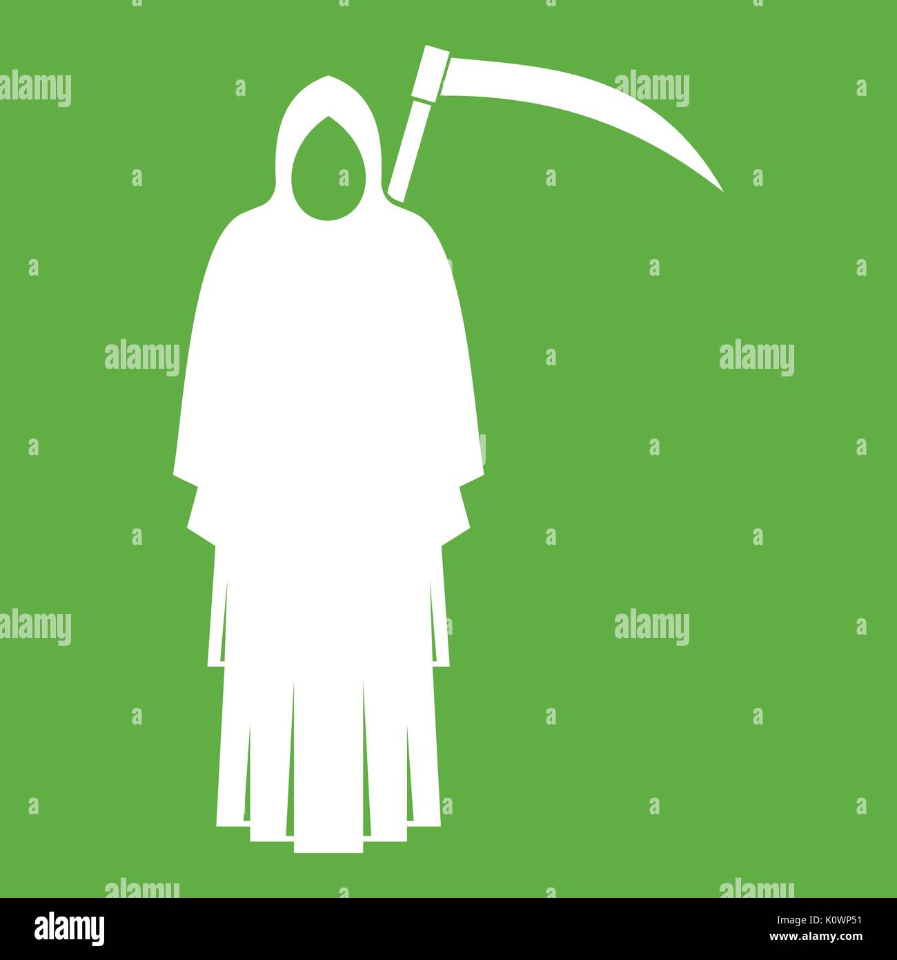 Death with scythe icon green Stock Vector Image & Art - Alamy