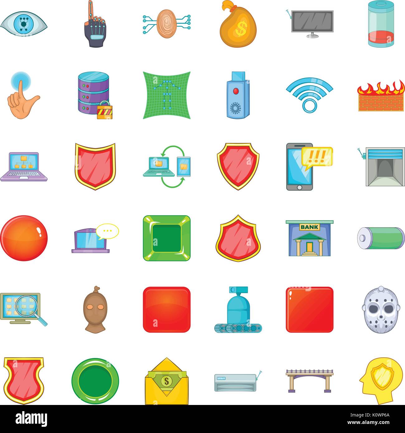 Criminal icons set, cartoon style Stock Vector Image & Art - Alamy