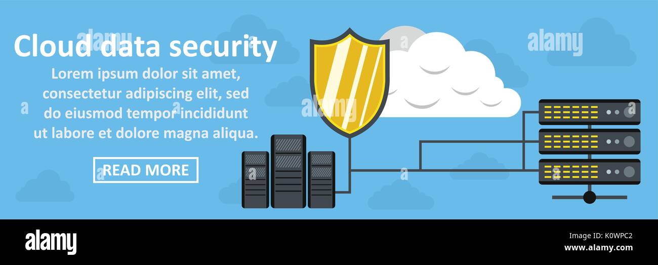Cloud data security banner horizontal concept Stock Vector Image & Art ...