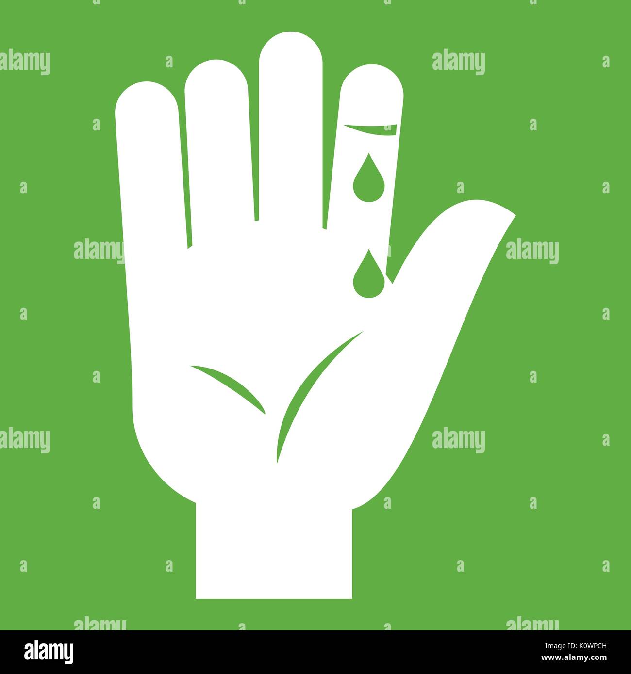 Finger with blood dripping icon green Stock Vector Image & Art - Alamy
