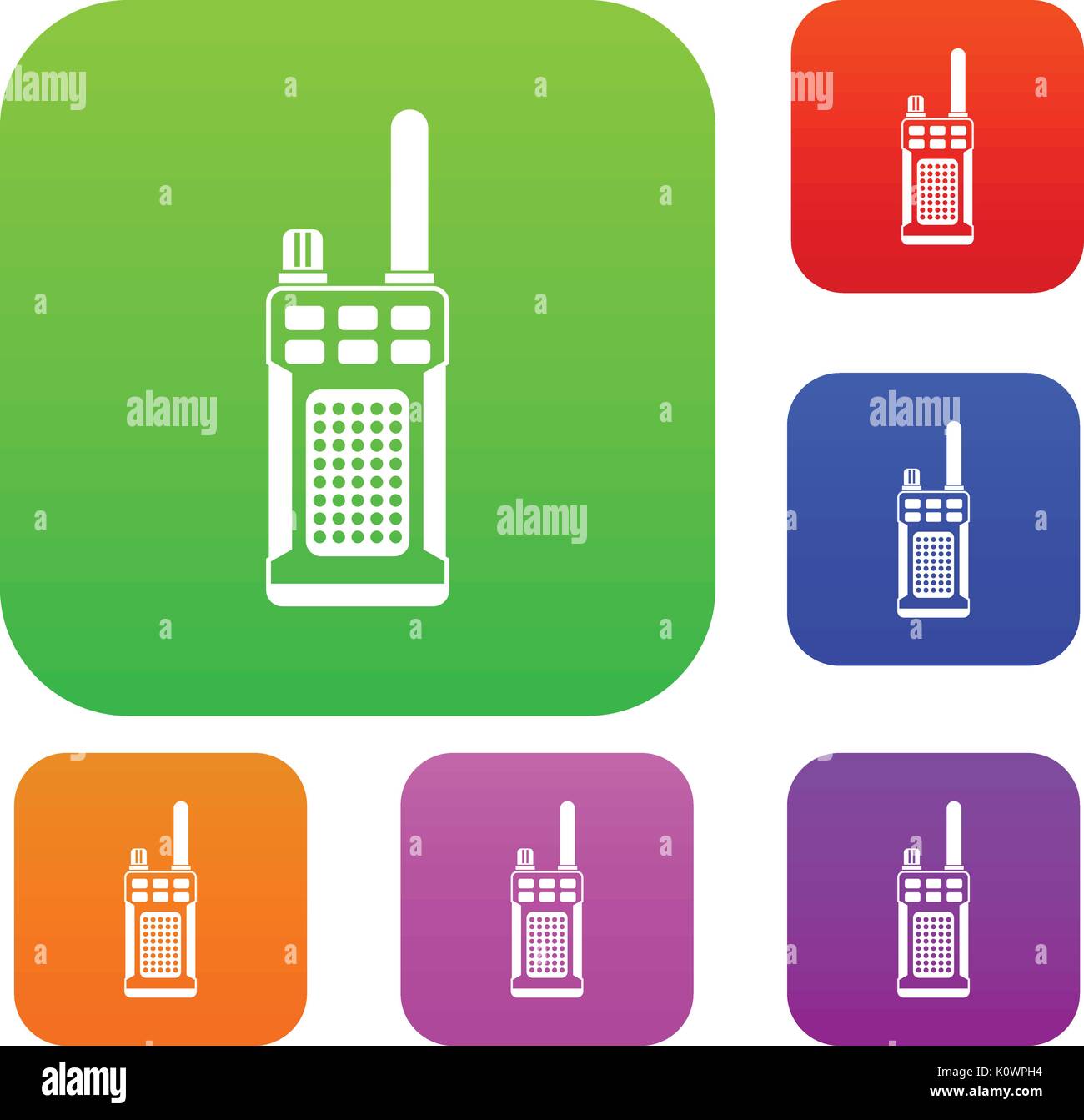 Portable handheld radio set collection Stock Vector Image & Art - Alamy