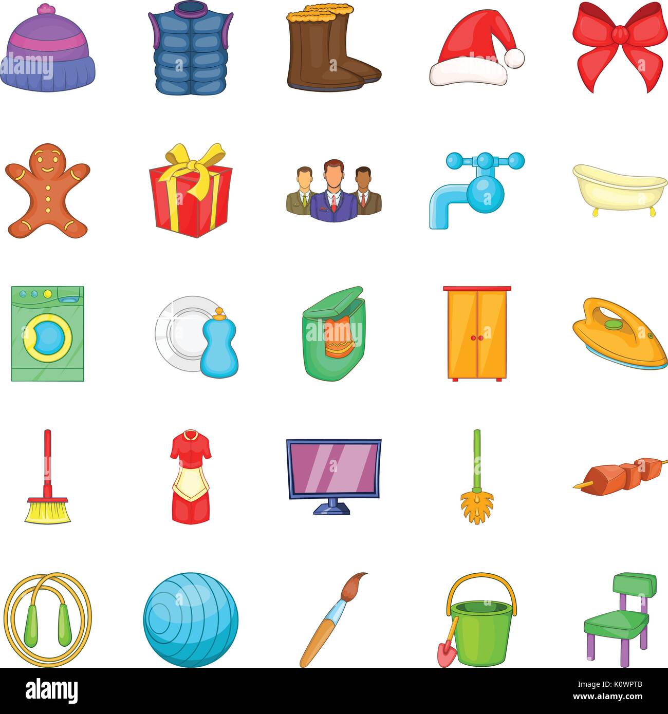 Family icons set, cartoon style Stock Vector Image & Art - Alamy