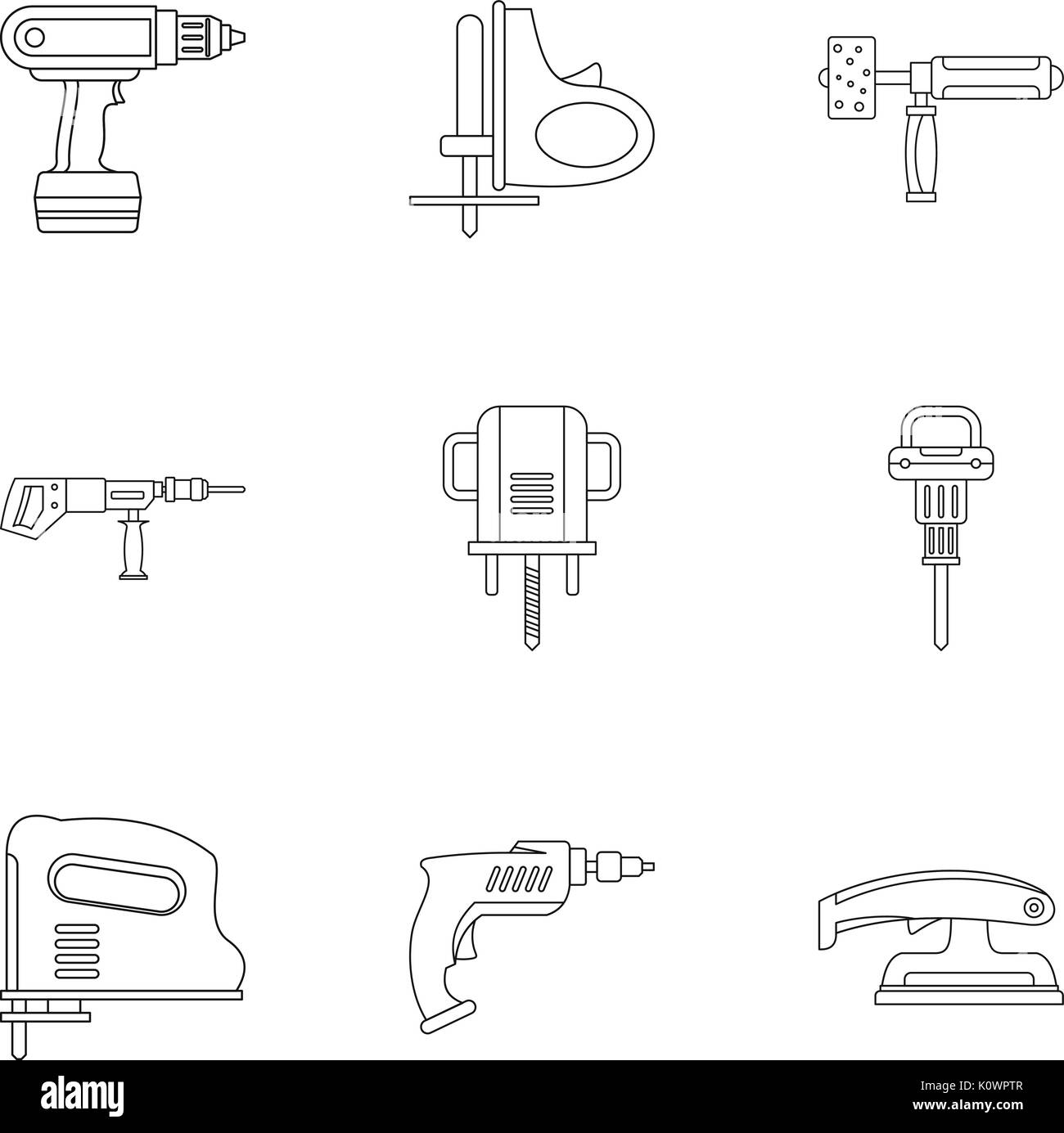 House electric tool icon set, outline style Stock Vector Image & Art ... House electric tool icon set, outline style Stock Vector Image & Art ...