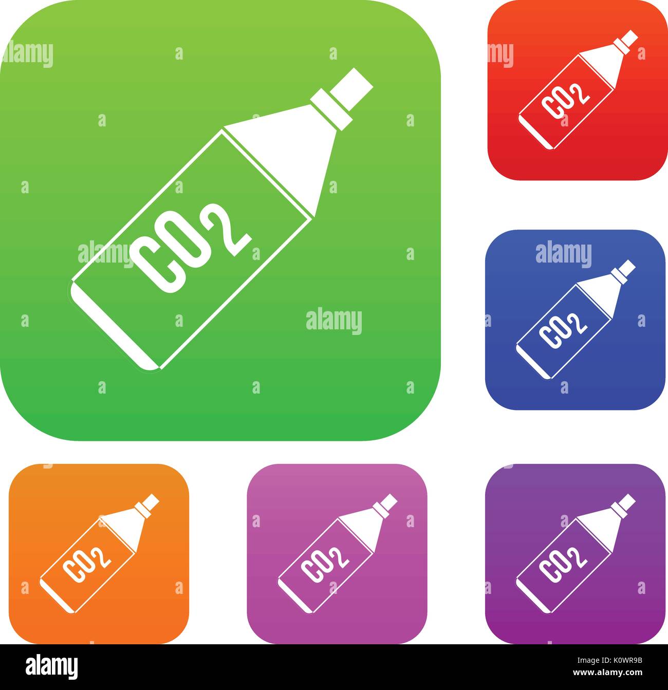 CO2 bottle set collection Stock Vector Image & Art - Alamy