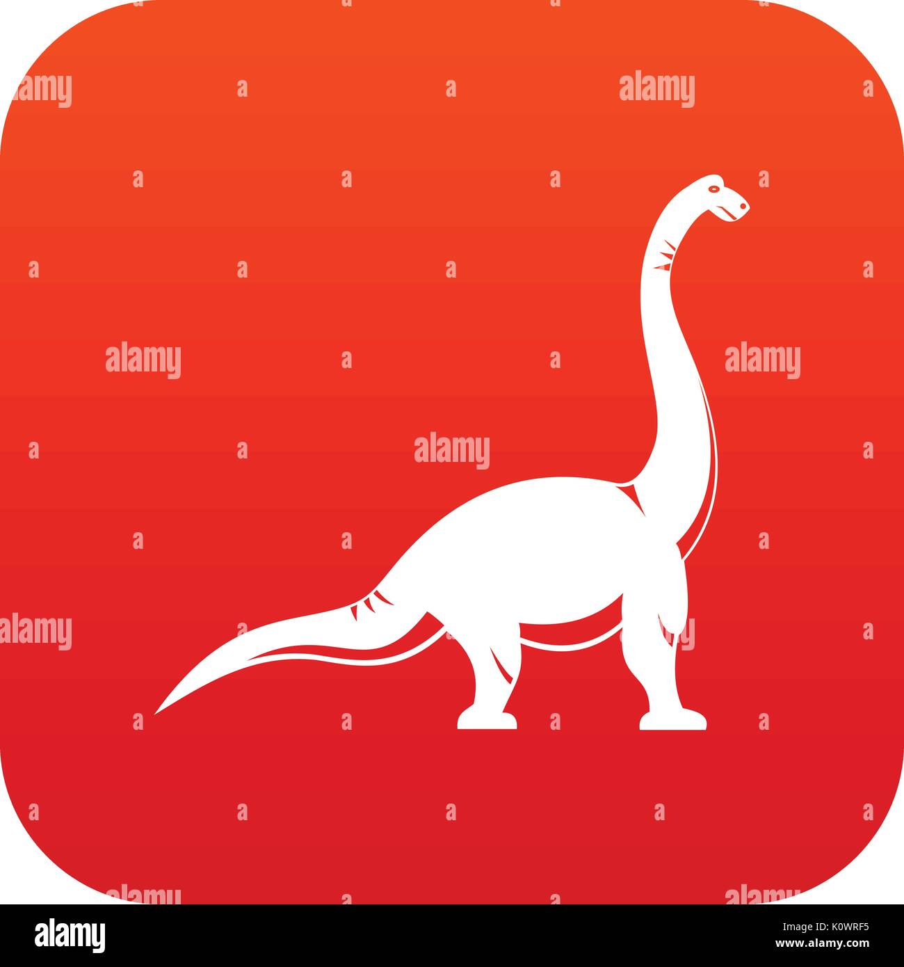 Brachiosaurus dinosaur icon digital red Stock Vector Image & Art - Alamy