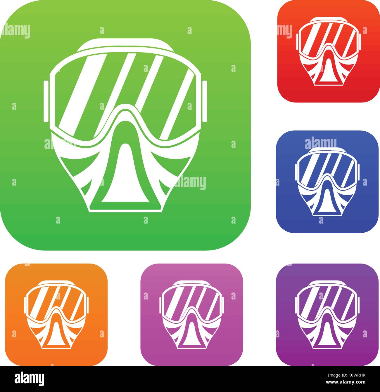 Paintball mask set collection Stock Vector Image & Art - Alamy